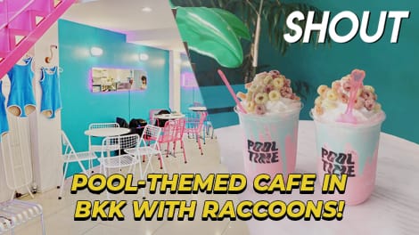 Pooltime Cafe Is A Swimming Pool-Themed Cafe With Raccoons, Gradient ...
